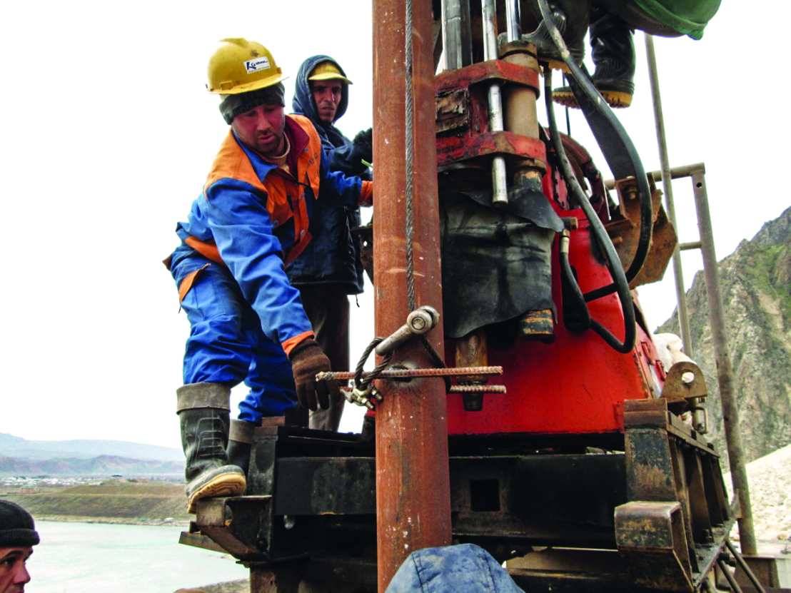 Geotechnical operations at the Sangtuda-1 Hydropower Plant in the ...